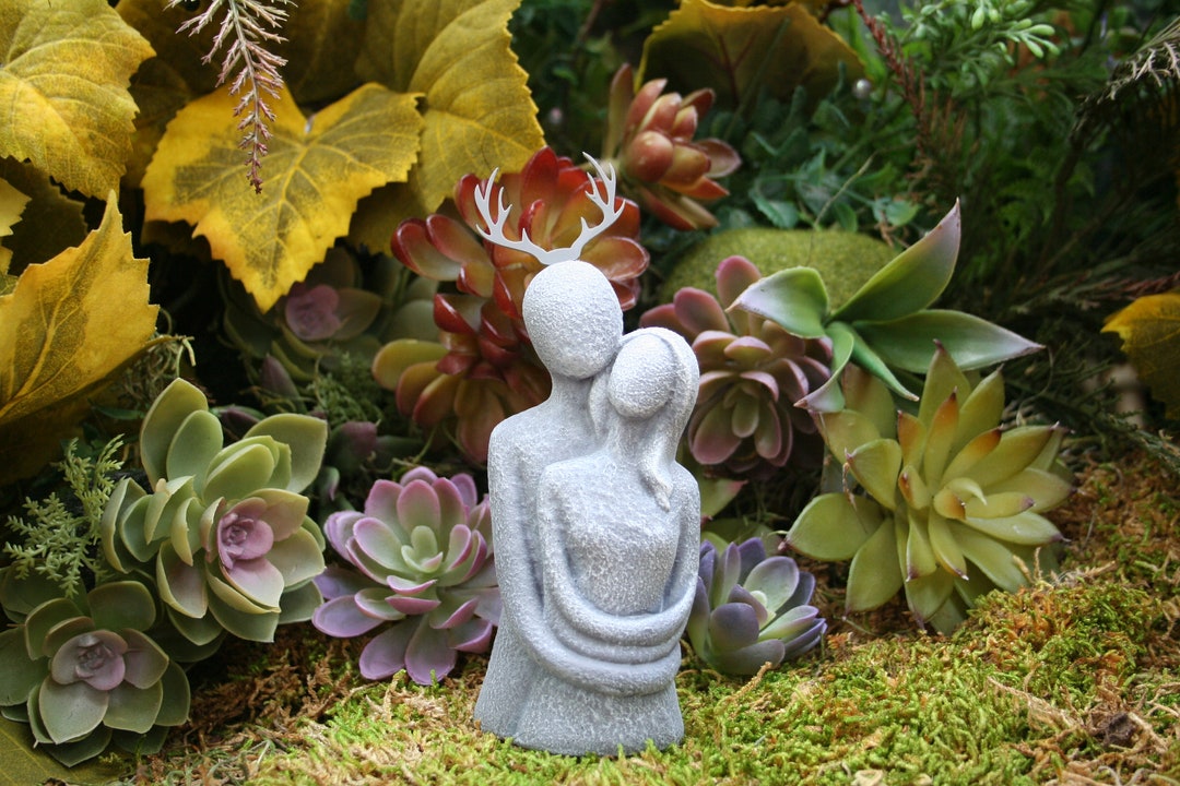 Celtic God & Goddess of the Forrest Statue, Horned God Cernunnos and ...