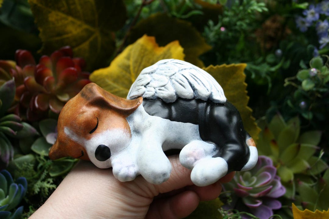 Beagle Angel Statue - Dog Angel Memorial - Concrete Pet Marker - Etsy
