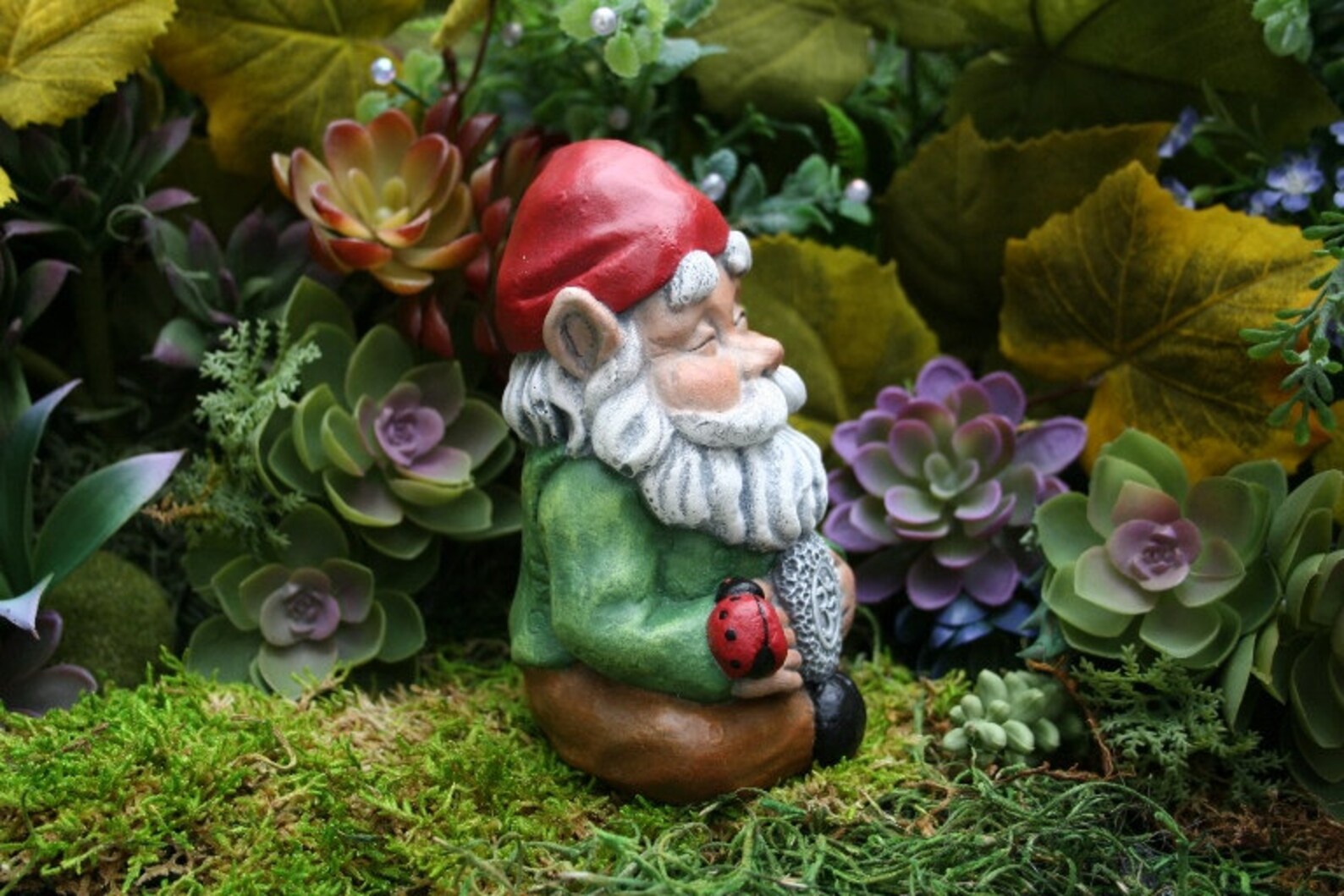 Meditating Garden Gnome Statue Concrete Buddha Gnome Zen - Etsy