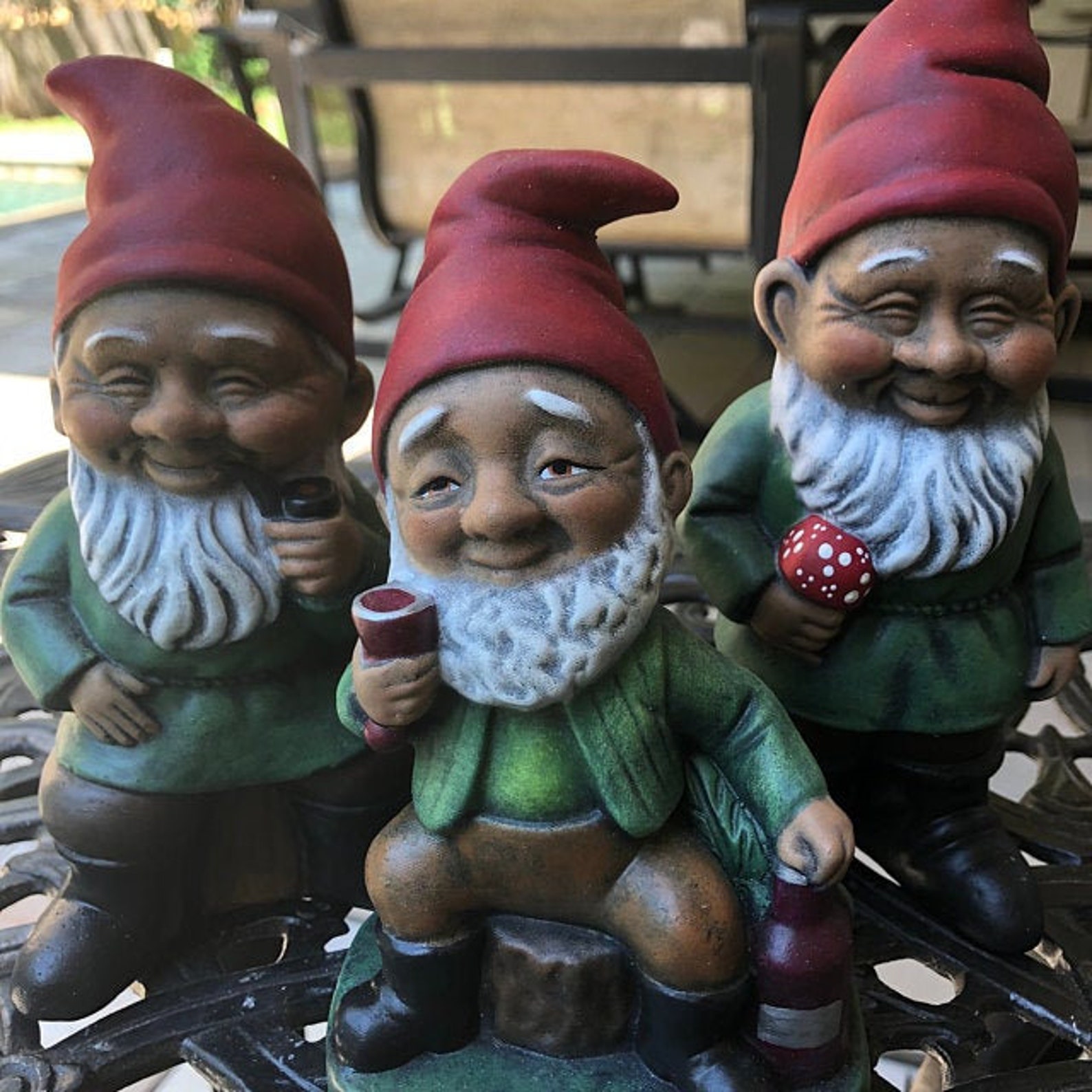 Black Gnome Holding a Mushroom - Homie the Gnomie - African American ...