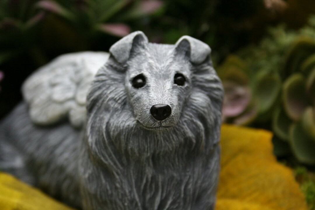 Shetland Sheepdog Angel Sheltie Collie Dog Angel Statue Memorial Solid ...