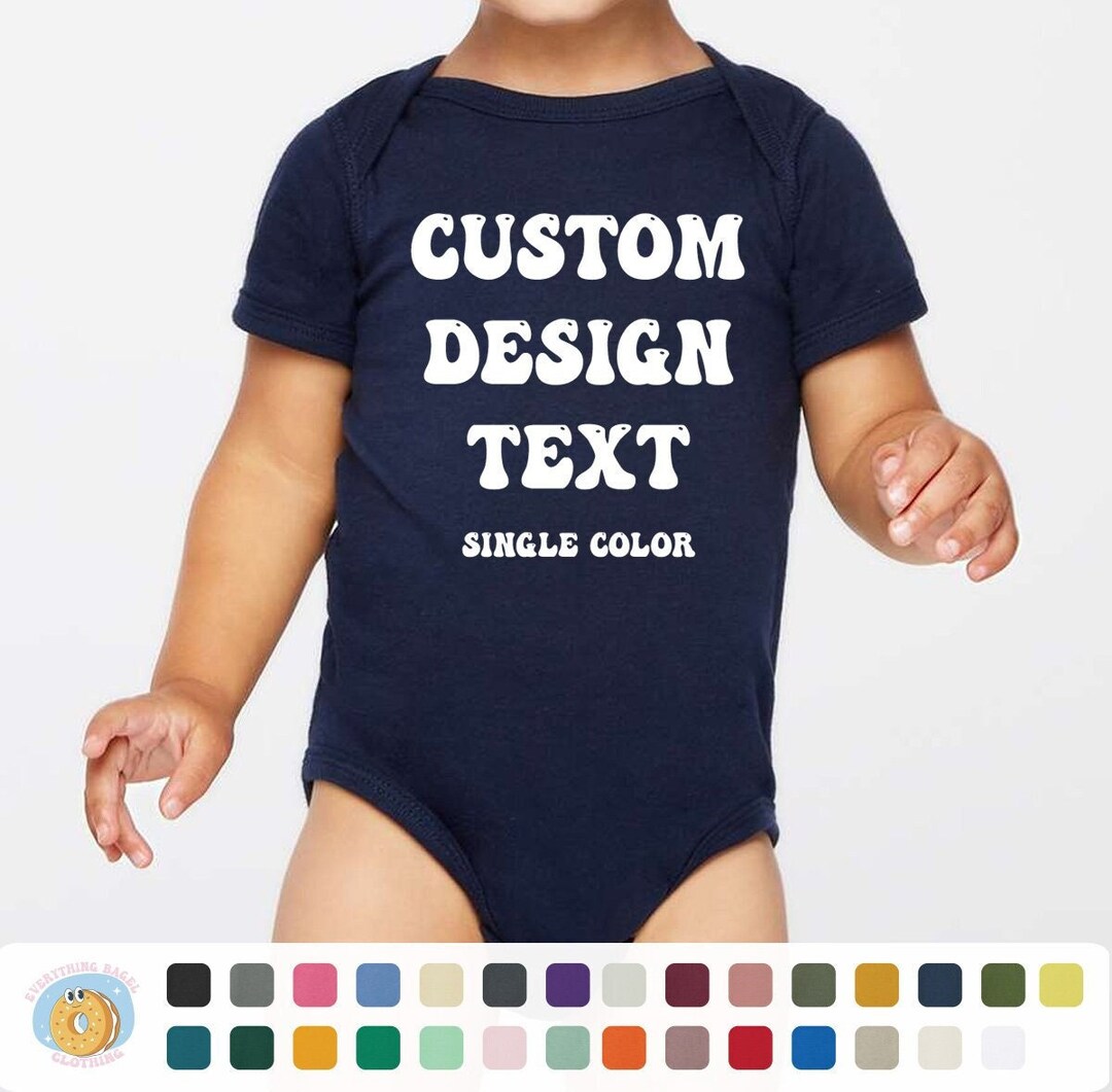 Personalize Your Baby's Bodysuit With A Single Color Design - Custom ...