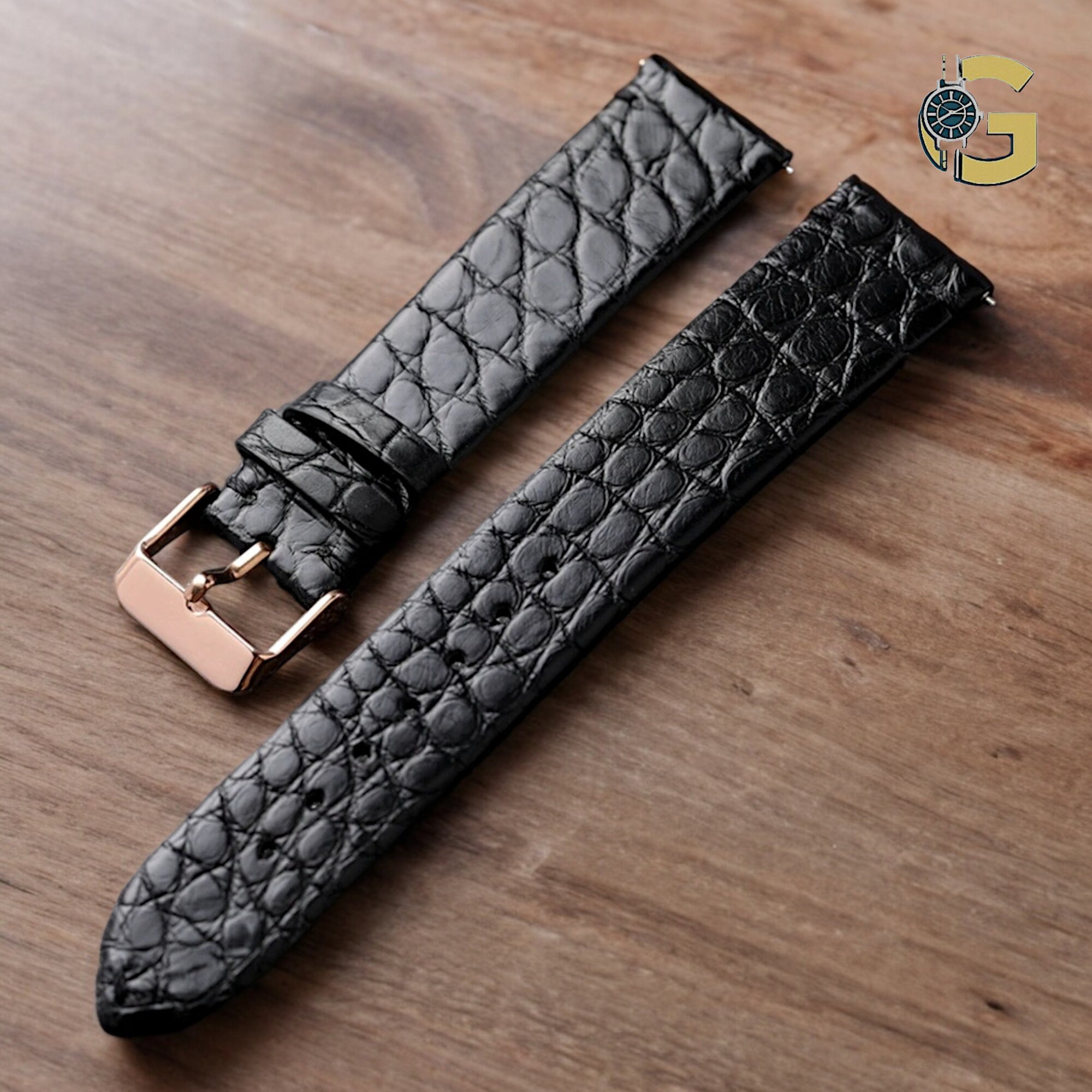 Premium Quality Handmade Elegant Black Leather Watch Strap | Perfect ...