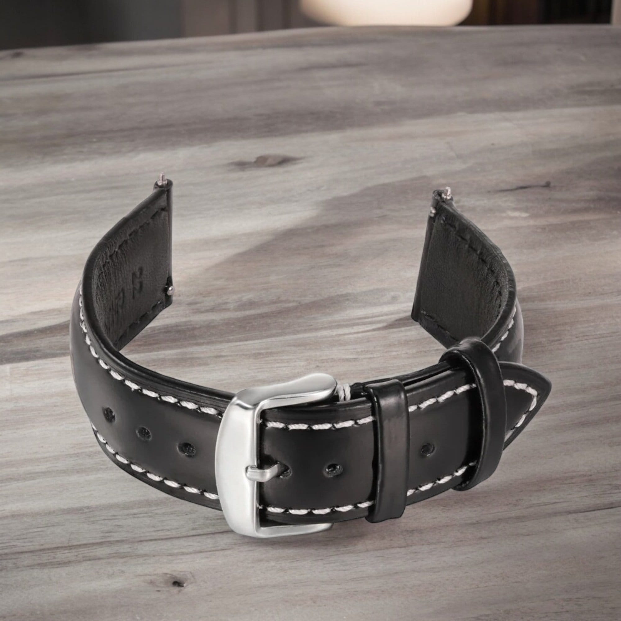 Premium Omega Black Cordovan Watch Strap - Handmade Luxury Strap for ...