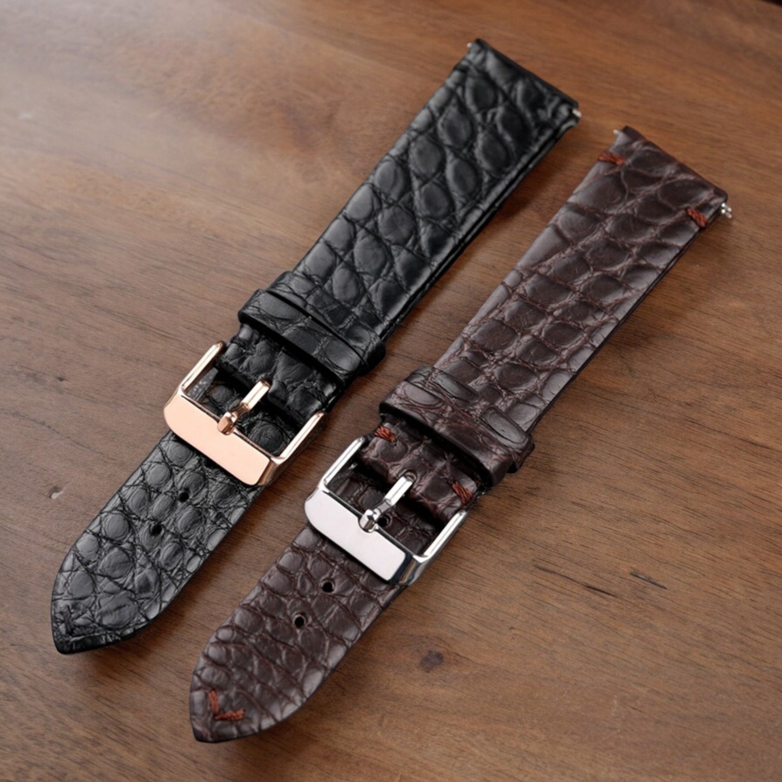 Premium Quality Handmade Elegant Black Leather Watch Strap | Perfect ...