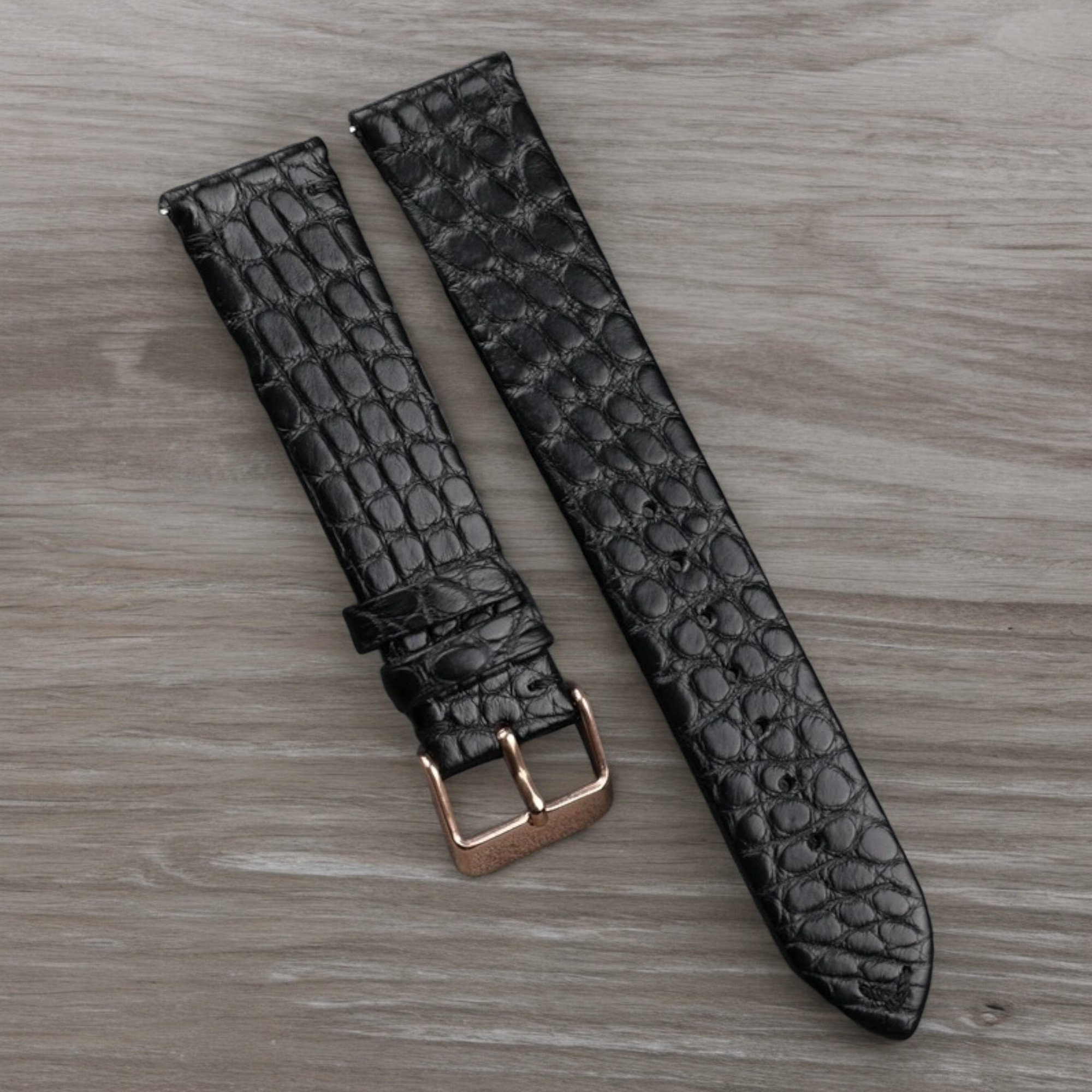 Premium Quality Handmade Elegant Black Leather Watch Strap | Perfect ...