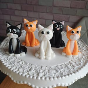 Cat Edible Fondant Cake Topper - Etsy UK