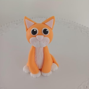Cat Edible Fondant Cake Topper - Etsy UK