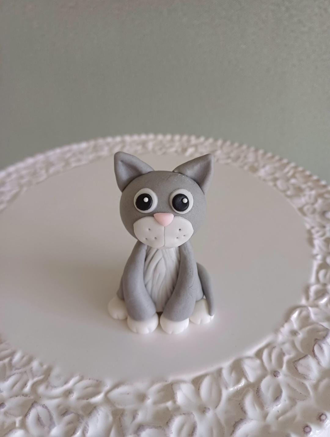 Cat Edible Fondant Cake Topper - Etsy UK
