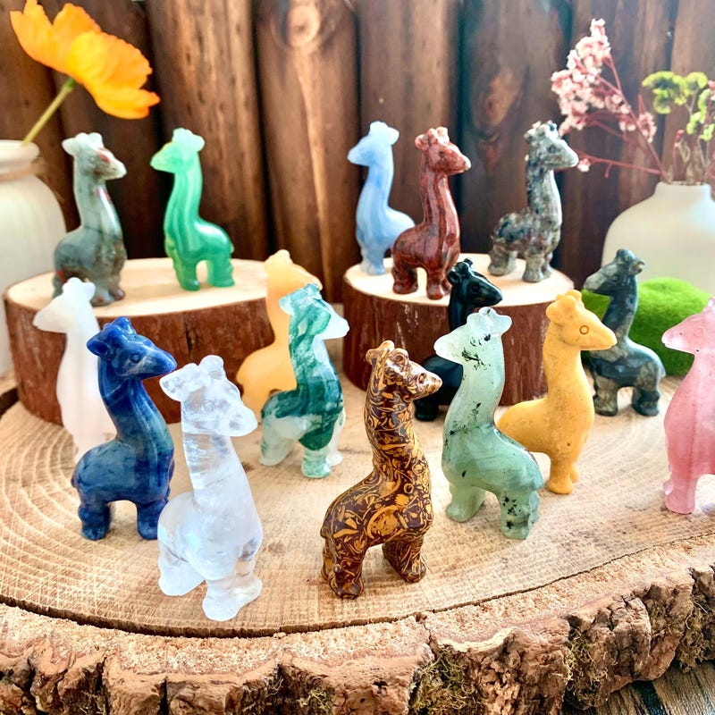 Stone Giraffe Figurine - Etsy