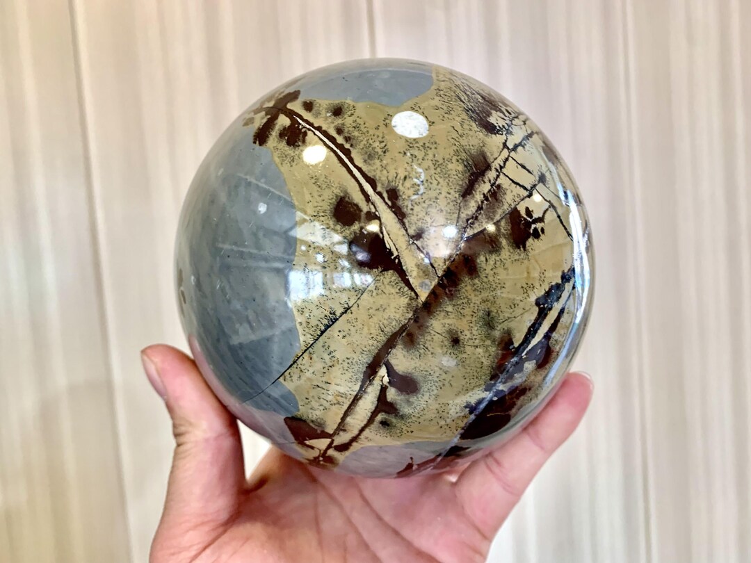 Rare! 5" Natural Crystal Sphere Decor, Painting Stone Sphere, Gemstone ...