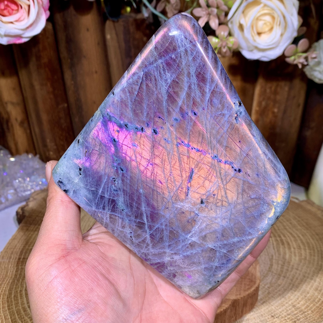 Rare! Large Purple Labradorite Freeform Ornament, Nice Light ...