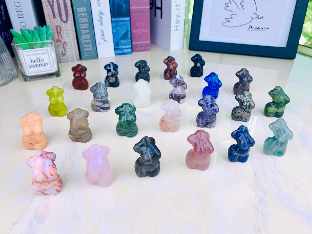 1.5inches Natural Crystal Female Body Carving, Gemstone Model Sculpture ...