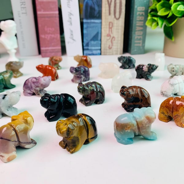 Animal Crystal Figurines - Etsy