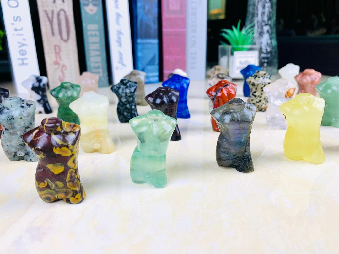 40MM Natural Crystal Male Model Statue, Gemstone Man Body Sculpture ...