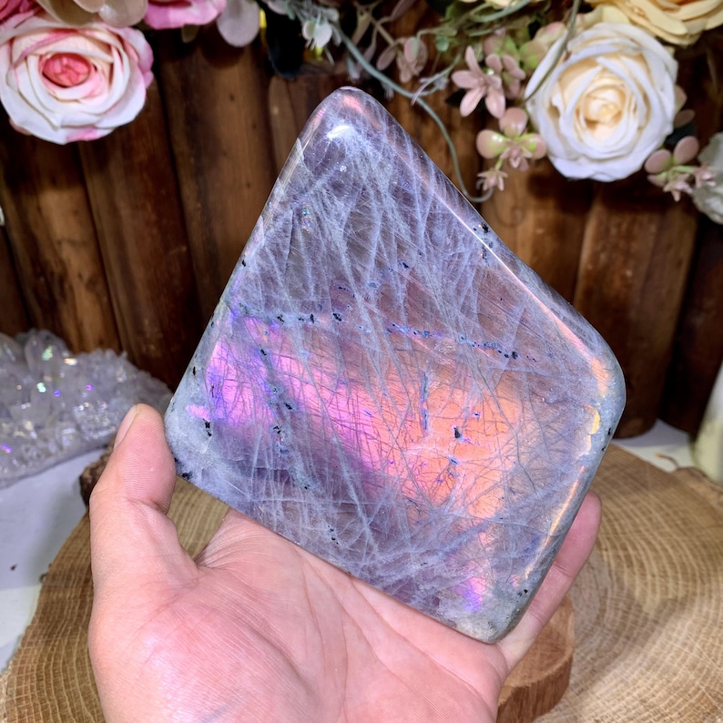 Rare! Large Purple Labradorite Freeform Ornament, Nice Light ...
