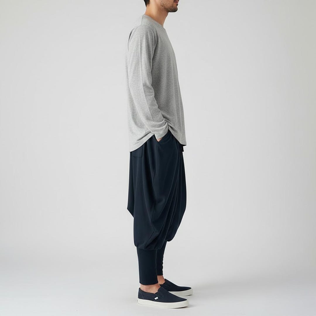 Men Drawstring Harem Pants Loose Streetwear Joggers - Etsy