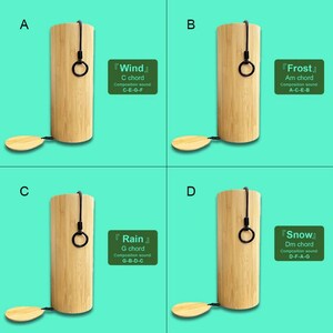 Handmade Bamboo Wind Chimes - Outdoor Garden Decor, 8-tone Melodies for ...