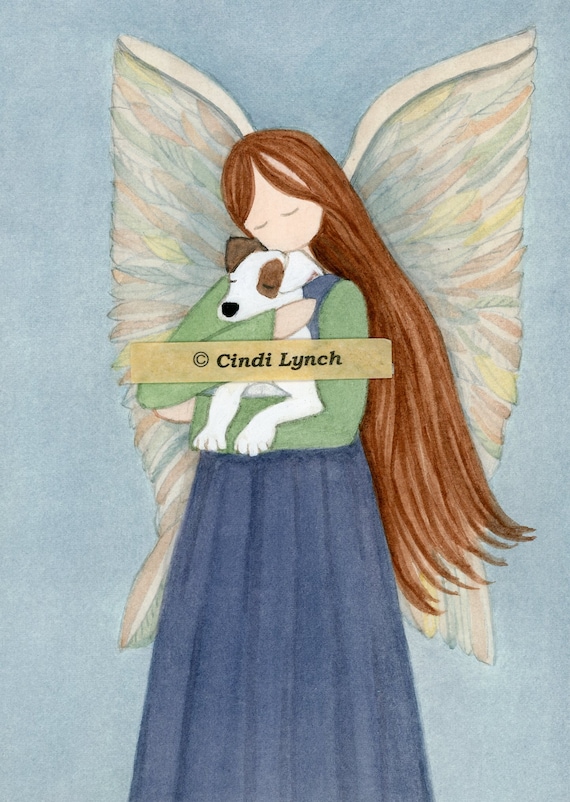 Angel With Jack Russell Terrier JRT Parson / Lynch Signed - Etsy