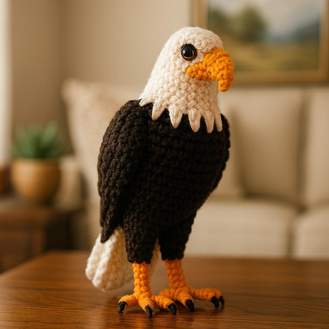 Bald Eagle Amigurumi Crochet Pattern • Patriotic Bird Plush (PDF ...