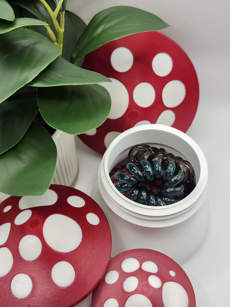 Mushroom Jars – Individual or Set of 3 Sizes, Decorative Storage Jars ...