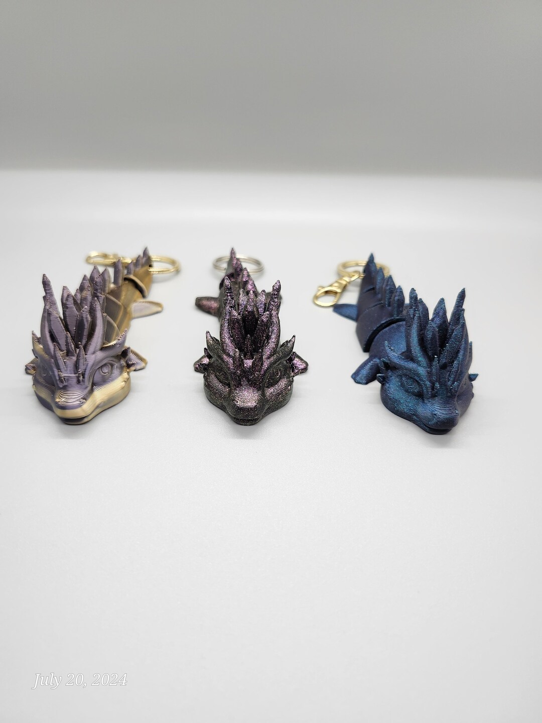 3d Printed Dragon Keychain - Etsy