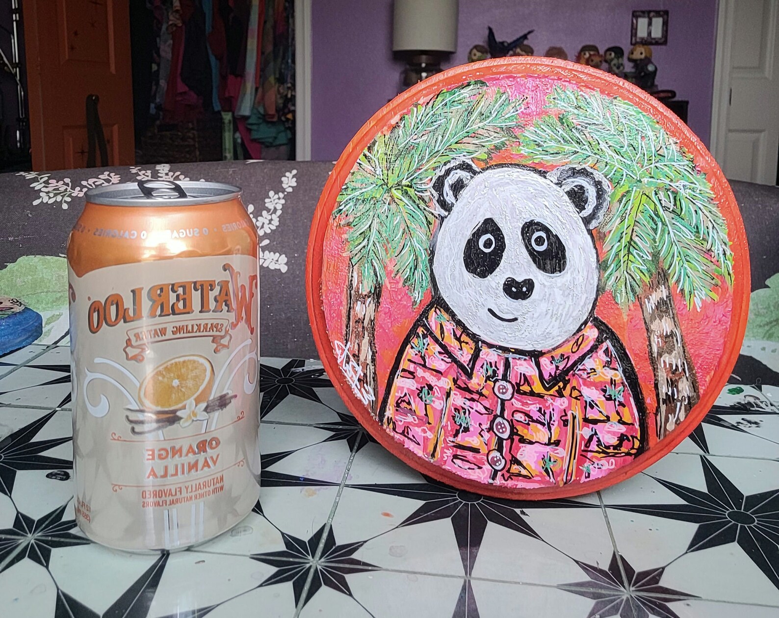 Hawaiian Panda Original Wall Painting on Wood - Etsy