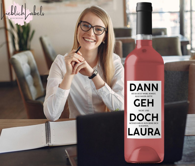 Personalized Wine Label for Download Farewell Gift Farewell Gift for ...