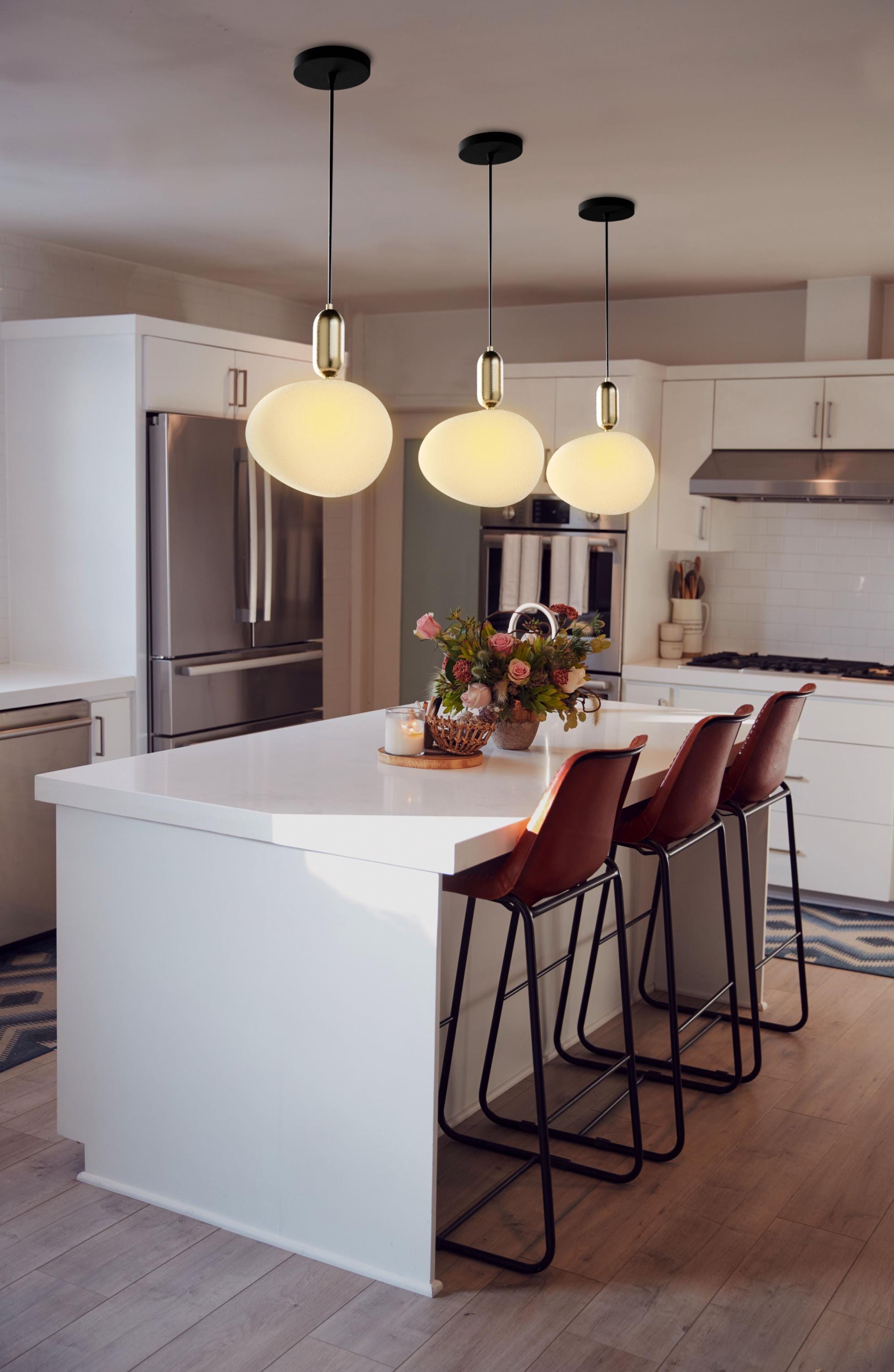 Modern Design Multi Pendant Light, Staircase Lighting - Glass Globe ...