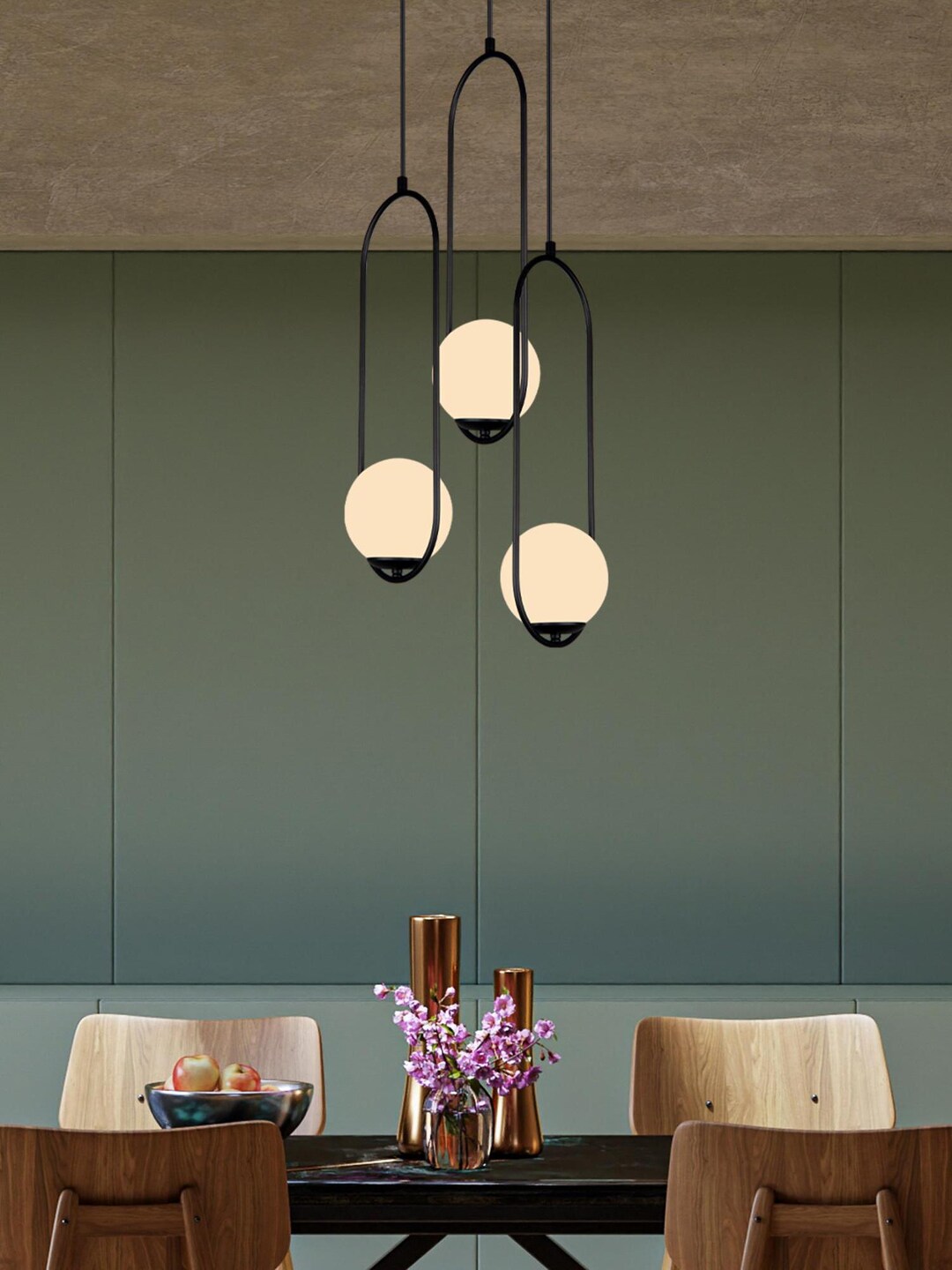 Oval Shape Modern Globe Pendant Light, Opal White-amber-smoke Gray ...