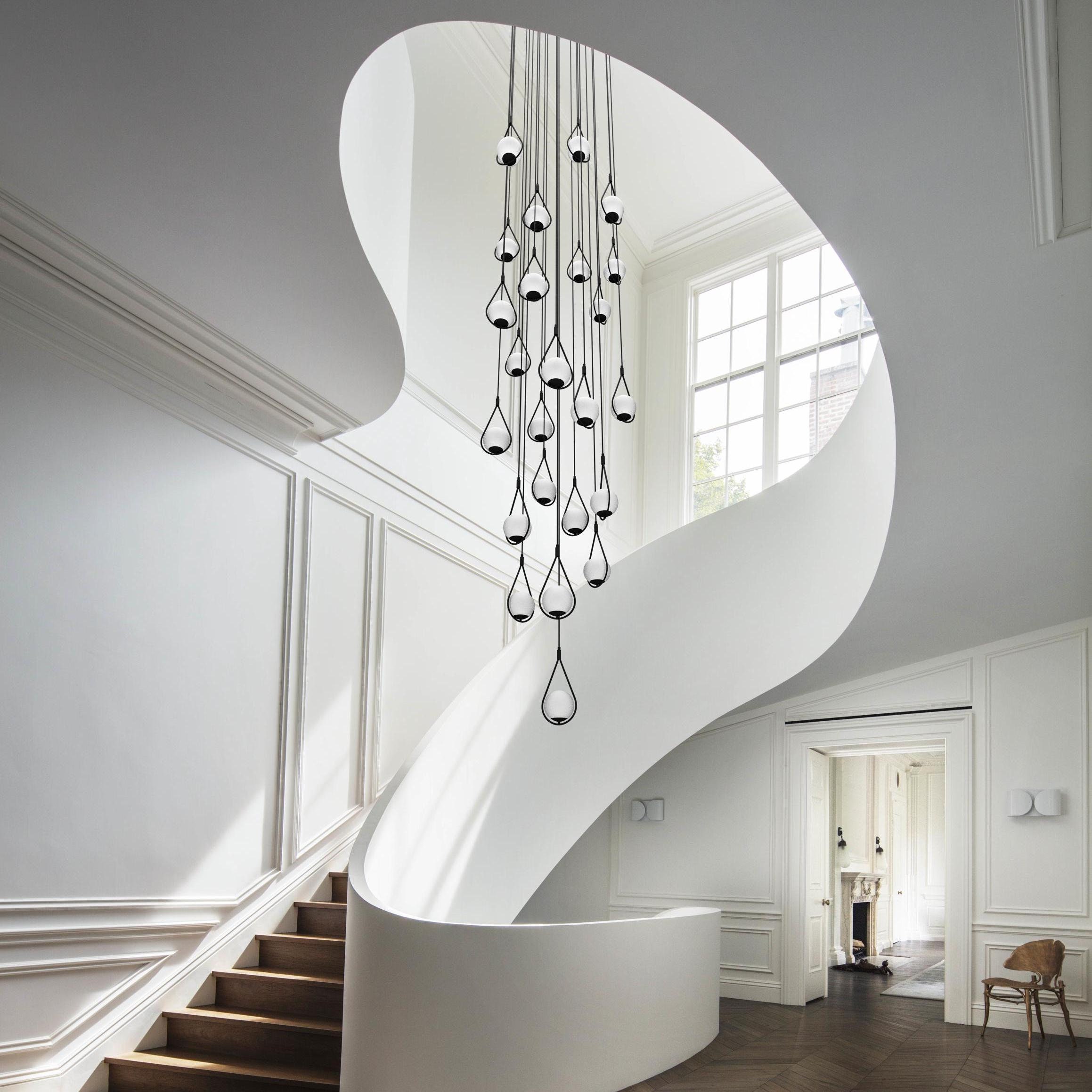Staircase Multi Pendant Light, Modern Teardrop Multi Pendant Light ...
