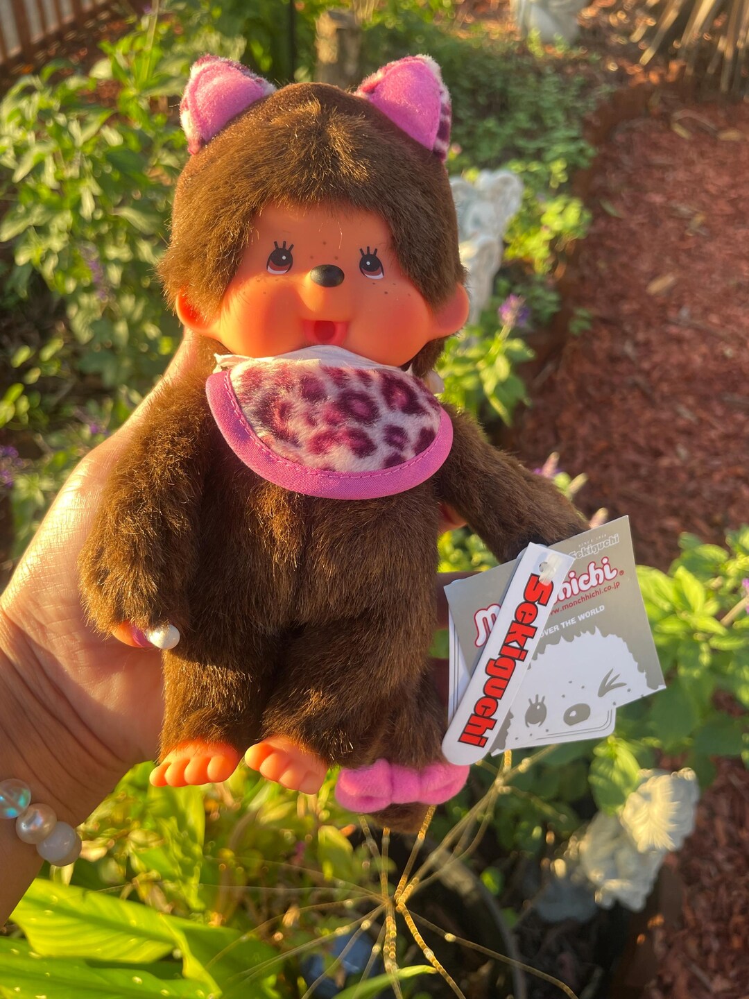 Monchhichi Pink Cat Ear Girl - Etsy