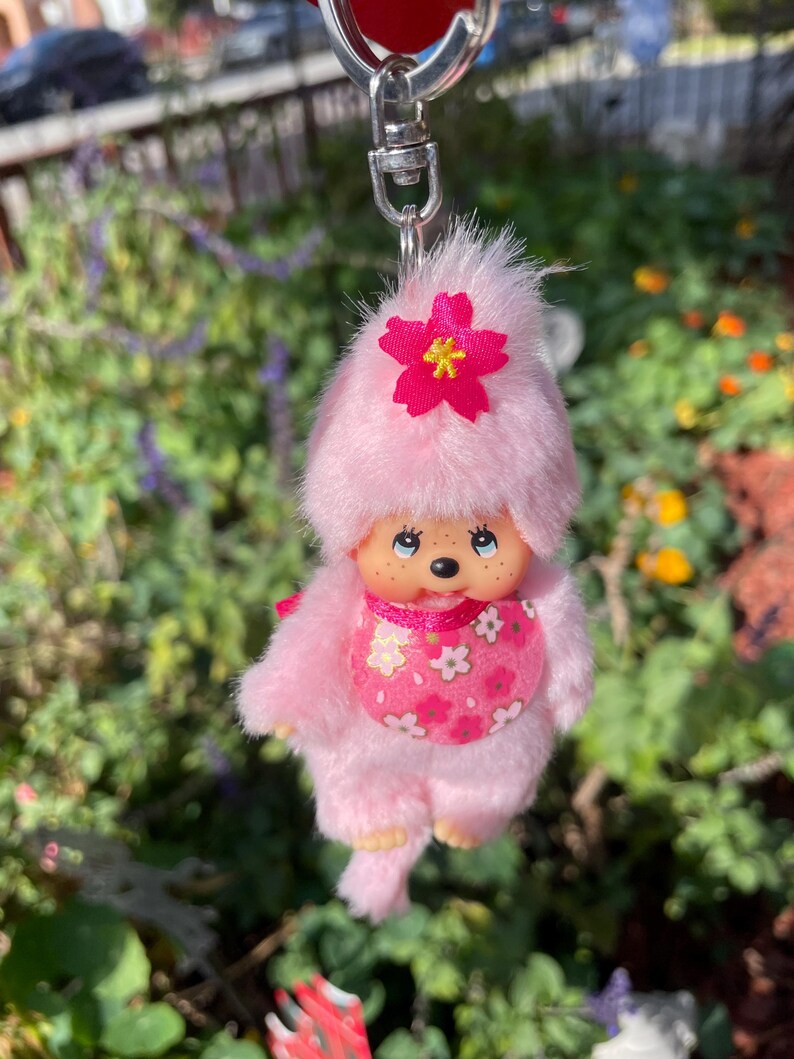 Monchhichi Cherry Blossom Keychain - Etsy