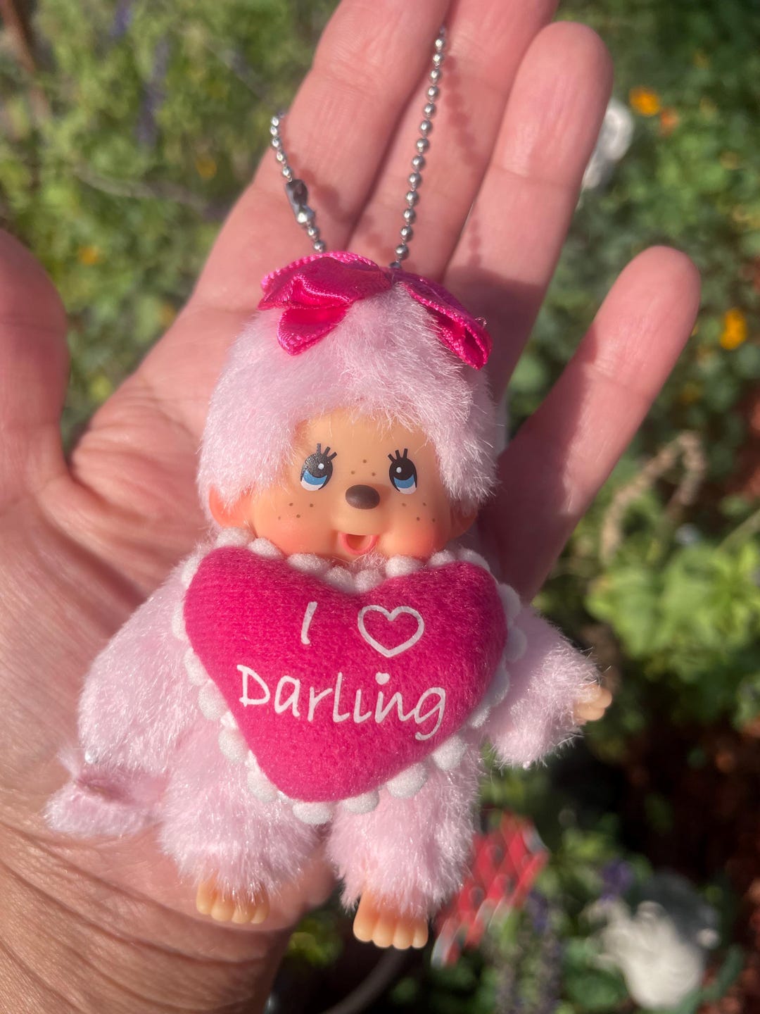 Monchhichi Macaron Pink Keychain - Etsy