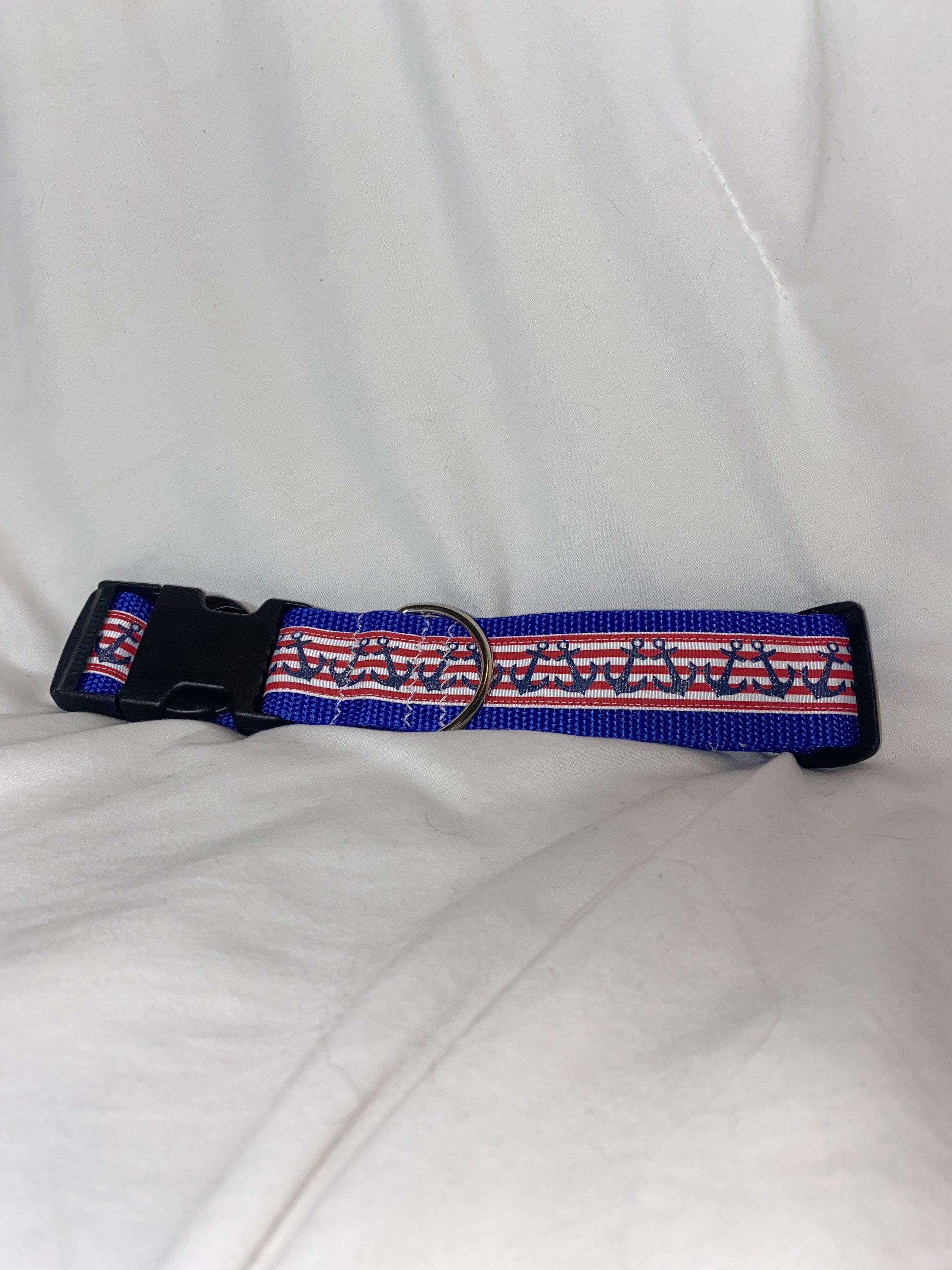 Dog Collar Red White and Blue Extra Large All Breeds - Etsy UK