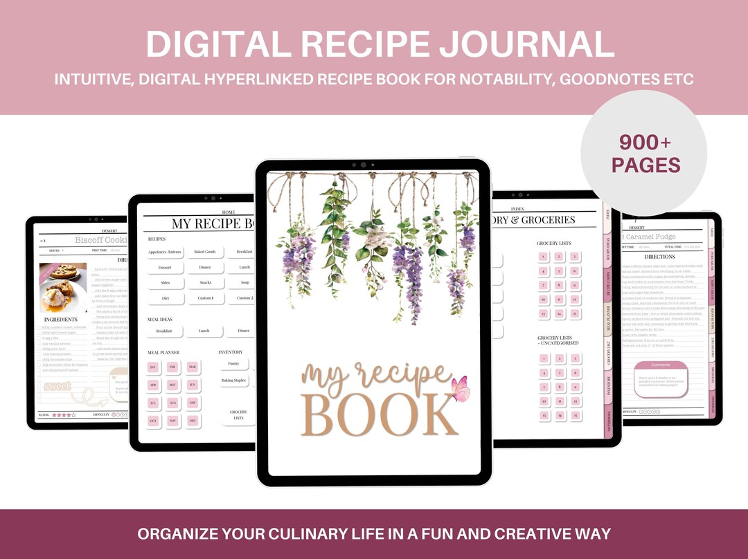 Recipe Book Digital Goodnotes, Digital Cookbook, Recipe Notebook ...