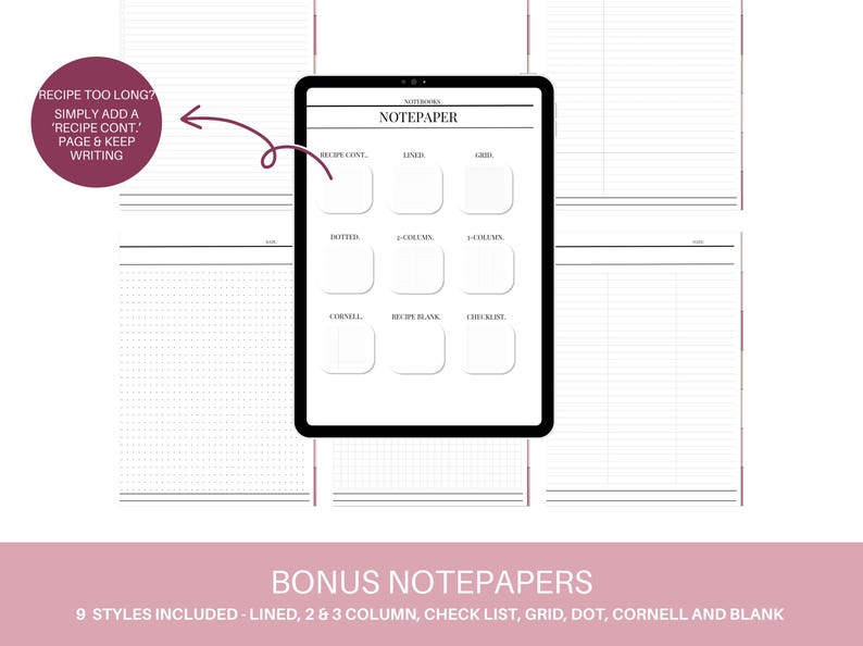 Recipe Book Digital Goodnotes, Digital Cookbook, Recipe Notebook ...