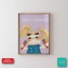 Fluffy Pouty Bunny With Custom Color, Pastel and Adorable Wall Art ...