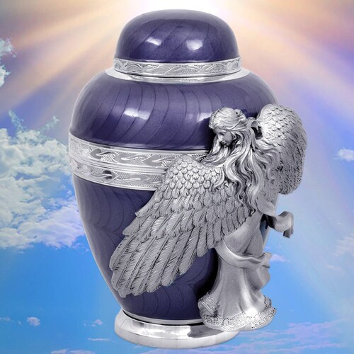 Angel of Grief® Golden Purple Cremation Urn - Etsy