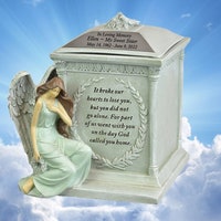 Wings of an Angel Purple Hearts Adult Urn - FAST Shipping - Angel of ...