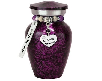 In Loving Memory Blue Heart Keepsake Urn Love Charms® Engraving Option ...