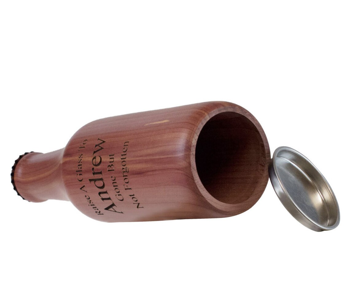 Beer Bottle Toast Scattering Urn - Personalized Hand-turned Keepsake ...