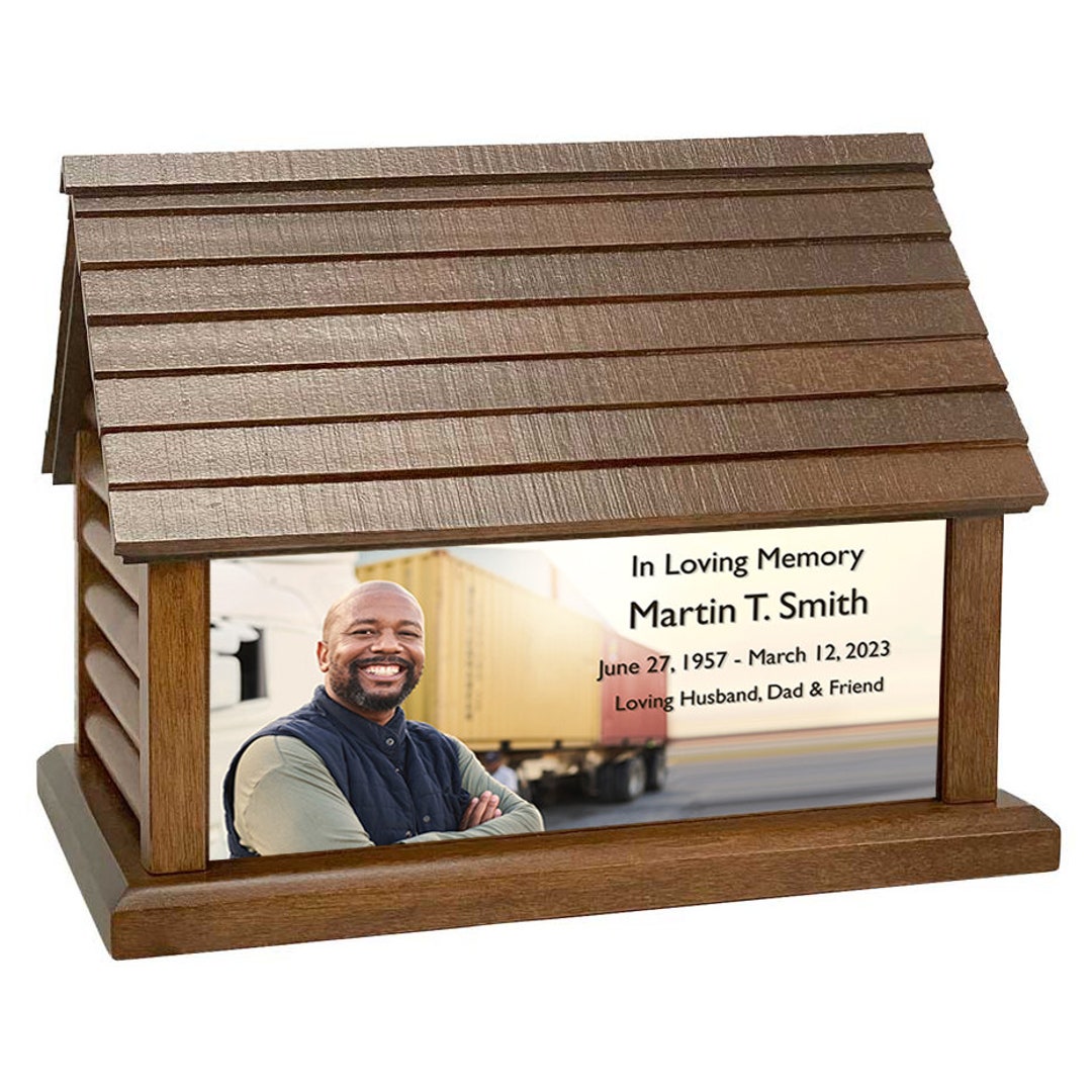 Photo Log Cabin Keep the Memory® Cremation Urn Picture Adult Urn ...