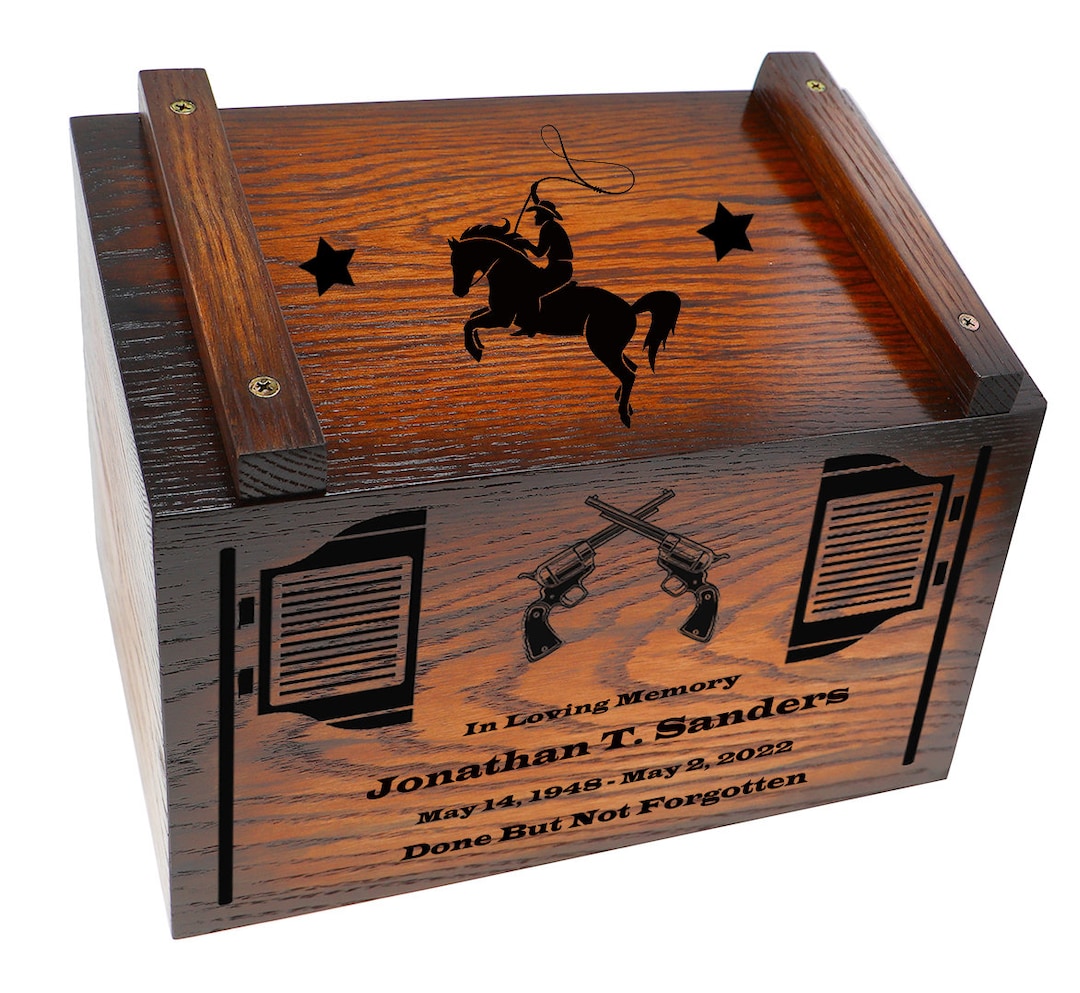 Western Rodeo Ammo Box Cremation Urn - Personalized Engraving - Etsy