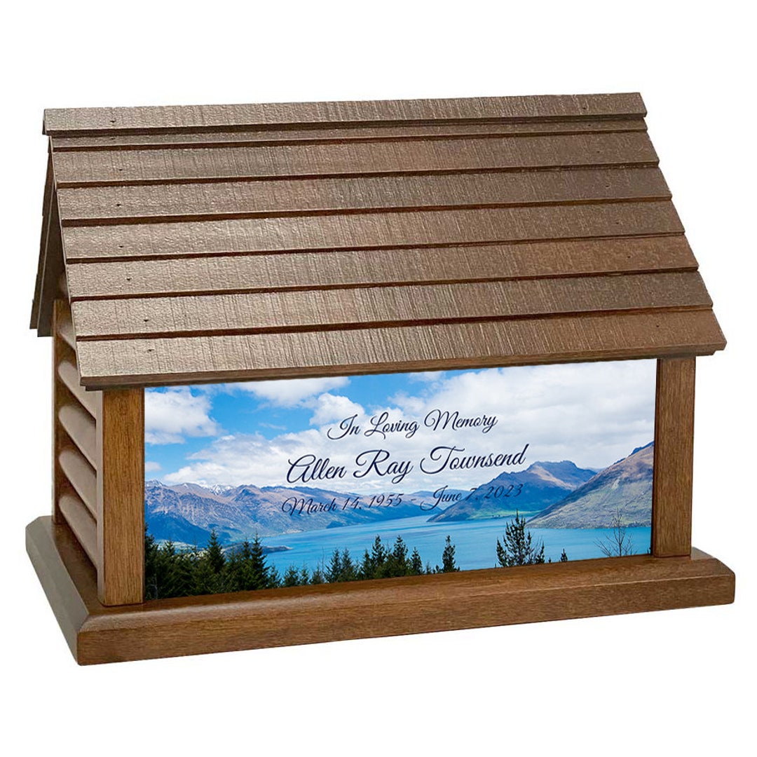 Mountain Lake Log Cabin Keep the Memory® Cremation Urn - Etsy