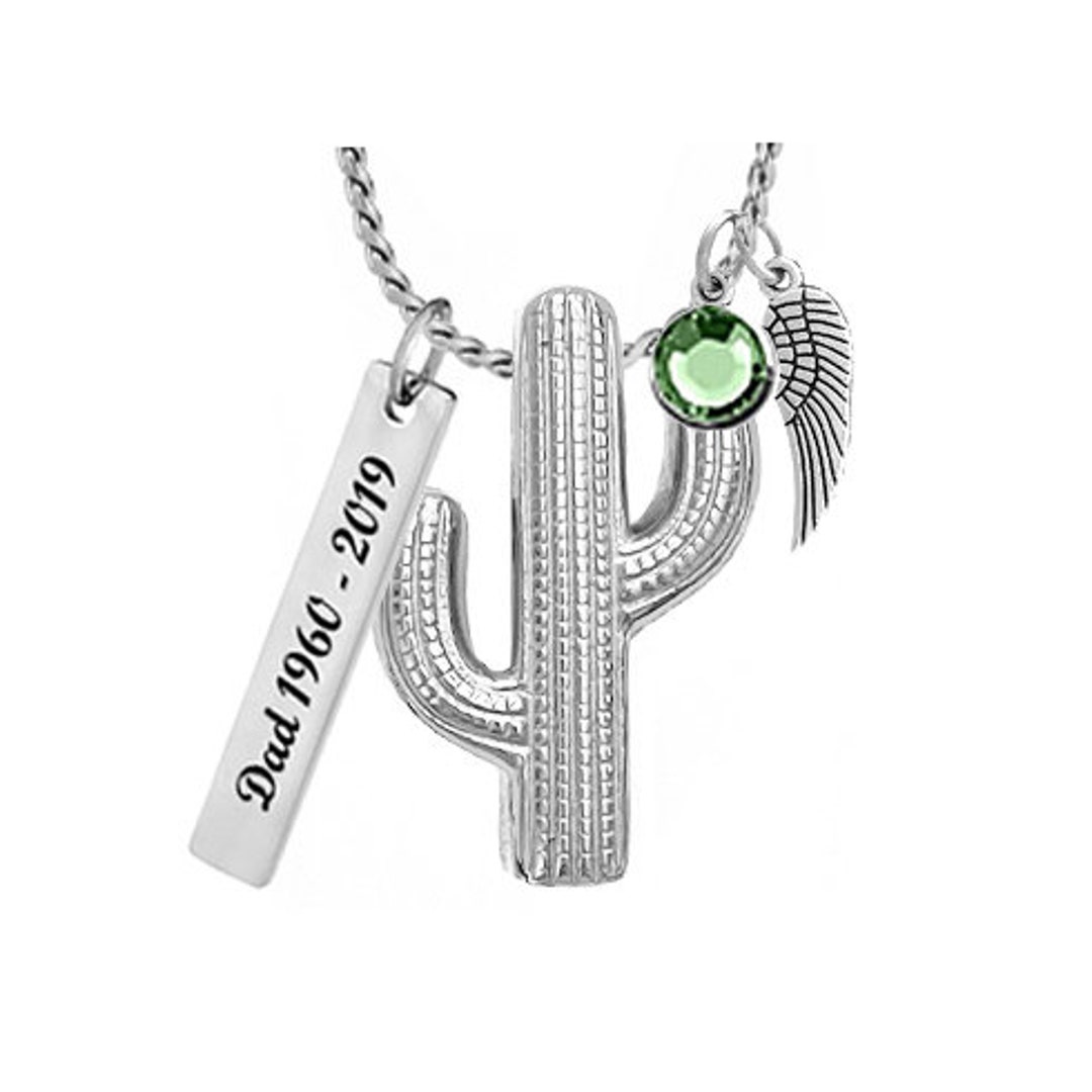 Cactus Jewelry Urn - Love Charms™ Option - Stainless Steel ...