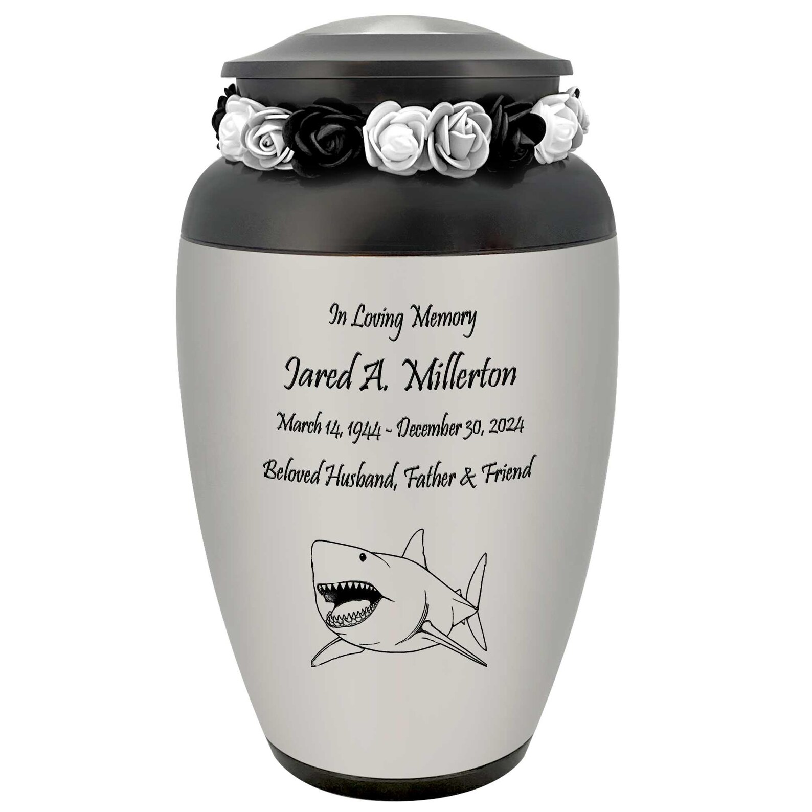 Shark Adult Cremation Urn - Personalized Engraving - Lifetime Warranty ...