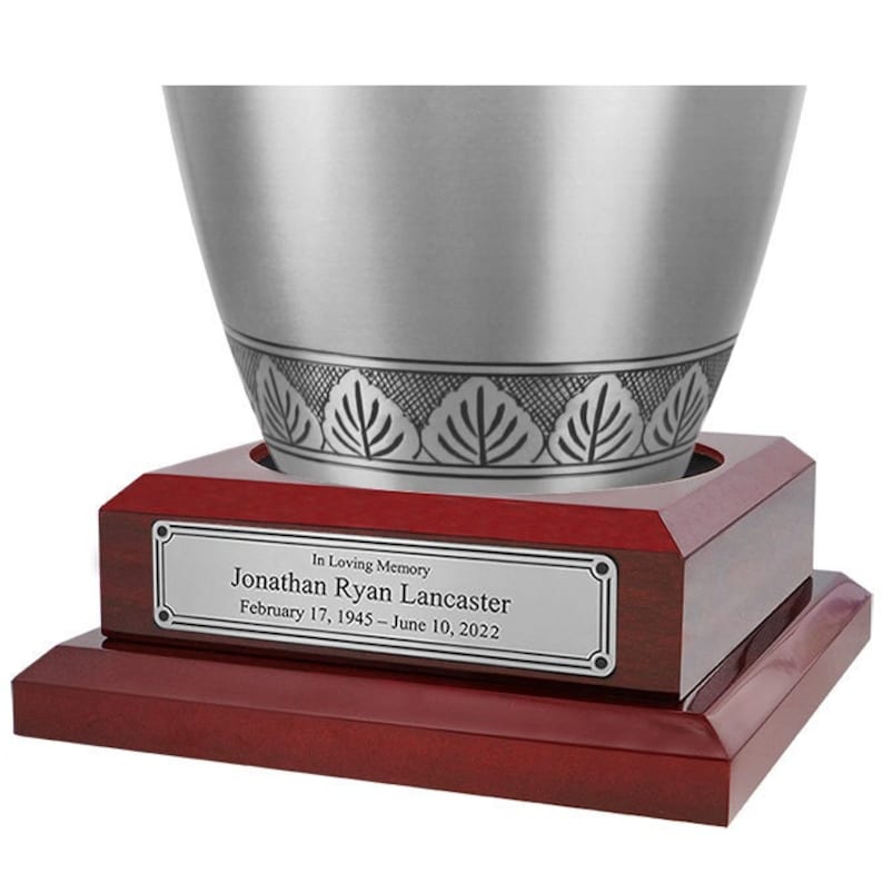 Adult Vase Style Urn Stand Personalized Wooden Stand & Name - Etsy