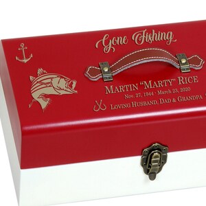 Red Tackle Box Urn - Etsy
