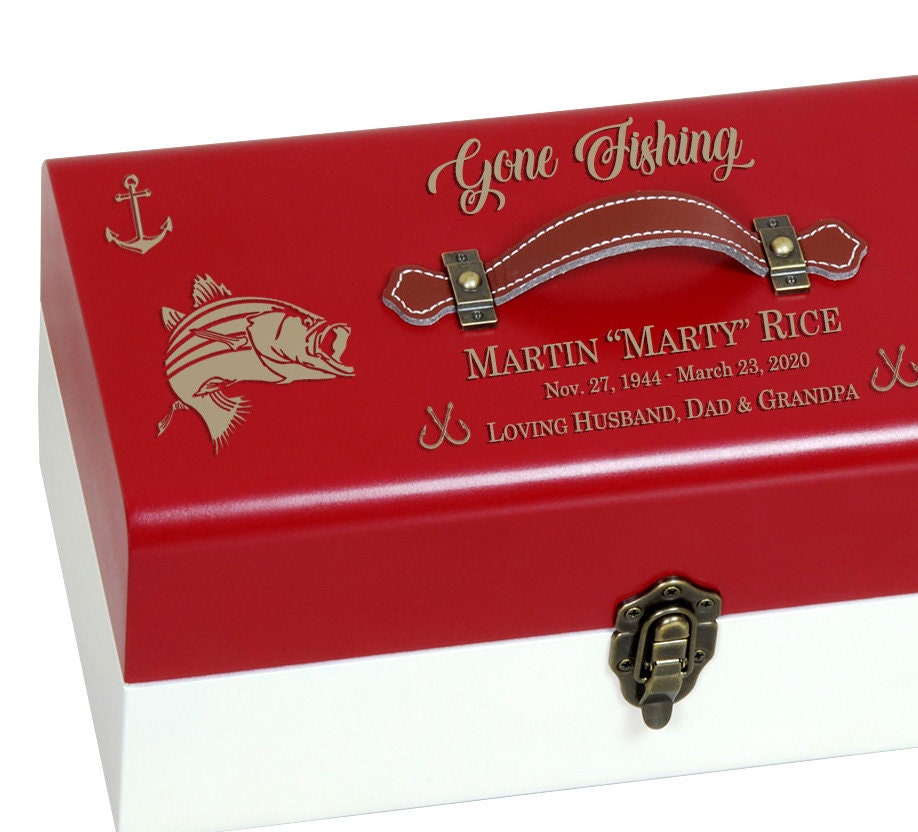 Red Tackle Box Urn | Etsy